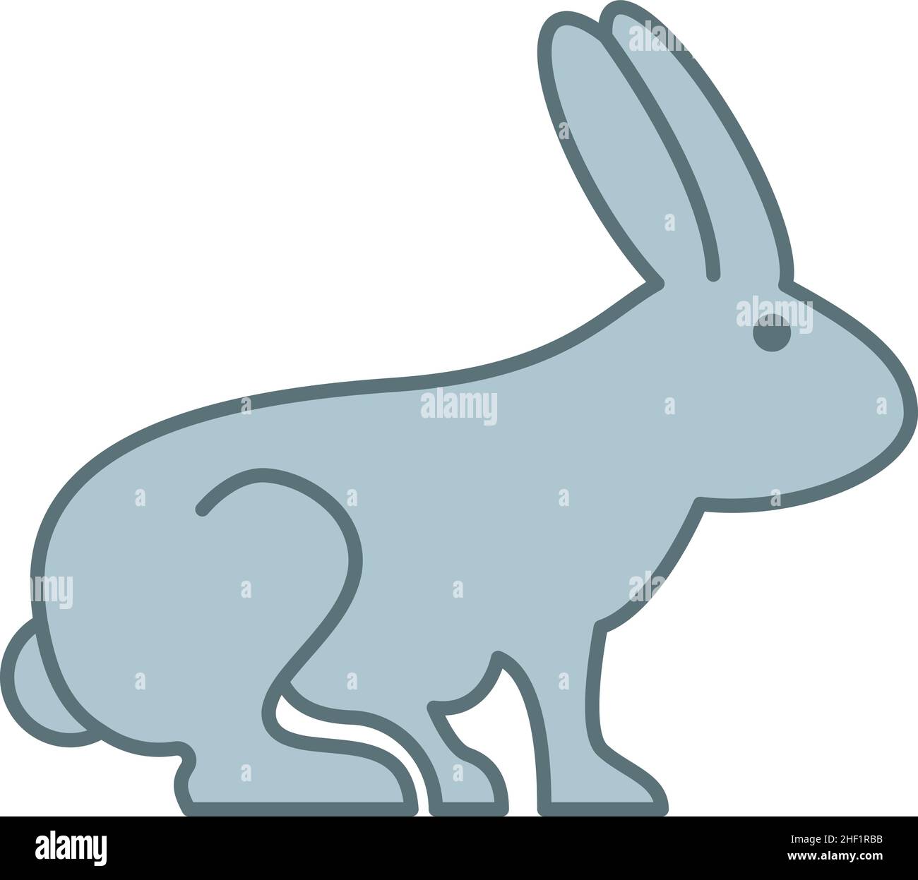 Rabbit Animal Filled Outline Icon Vector Stock Vector Image & Art - Alamy