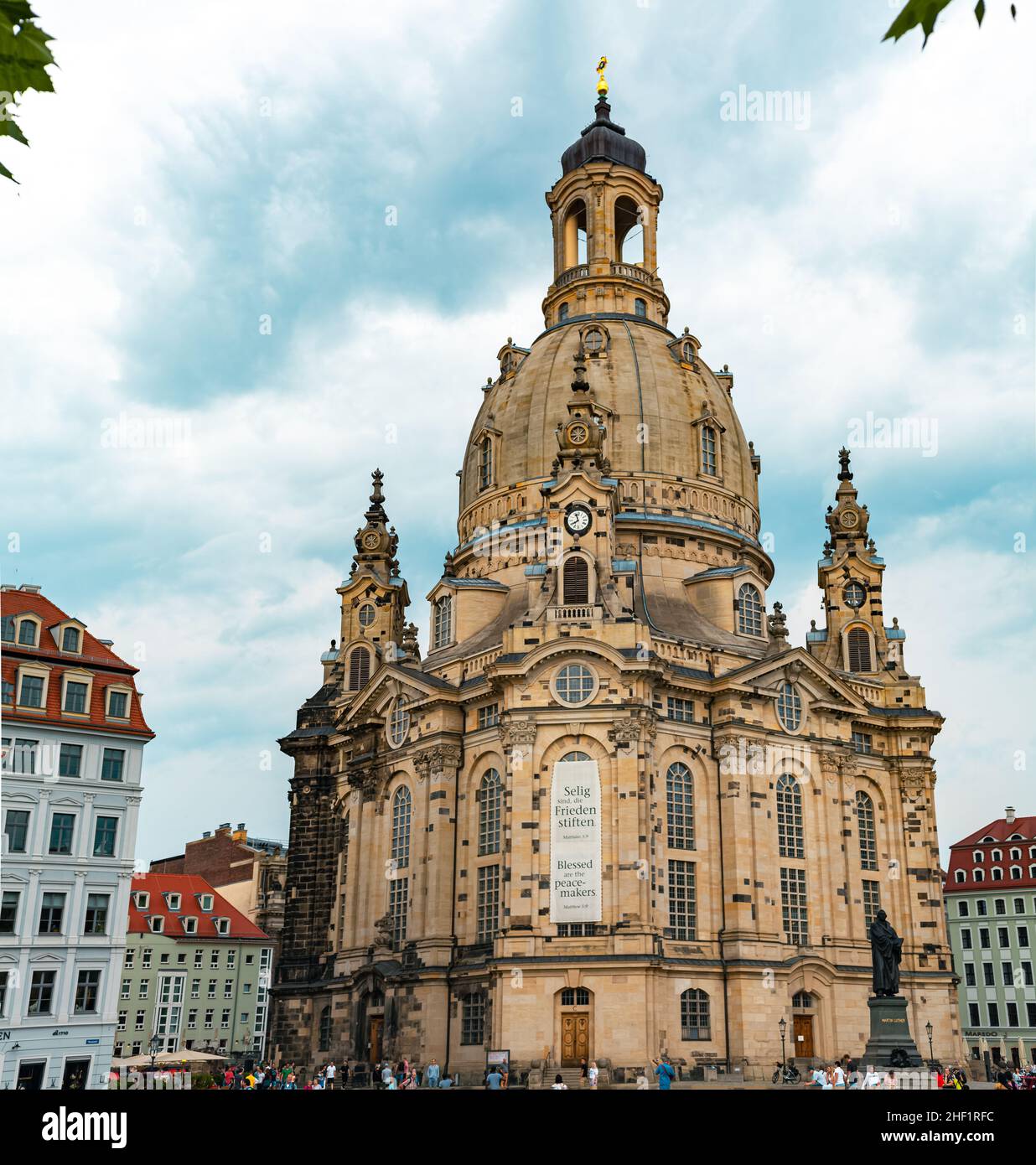 Frauenkirche Dresden Church of our lady in Baroque architecture Stock ...