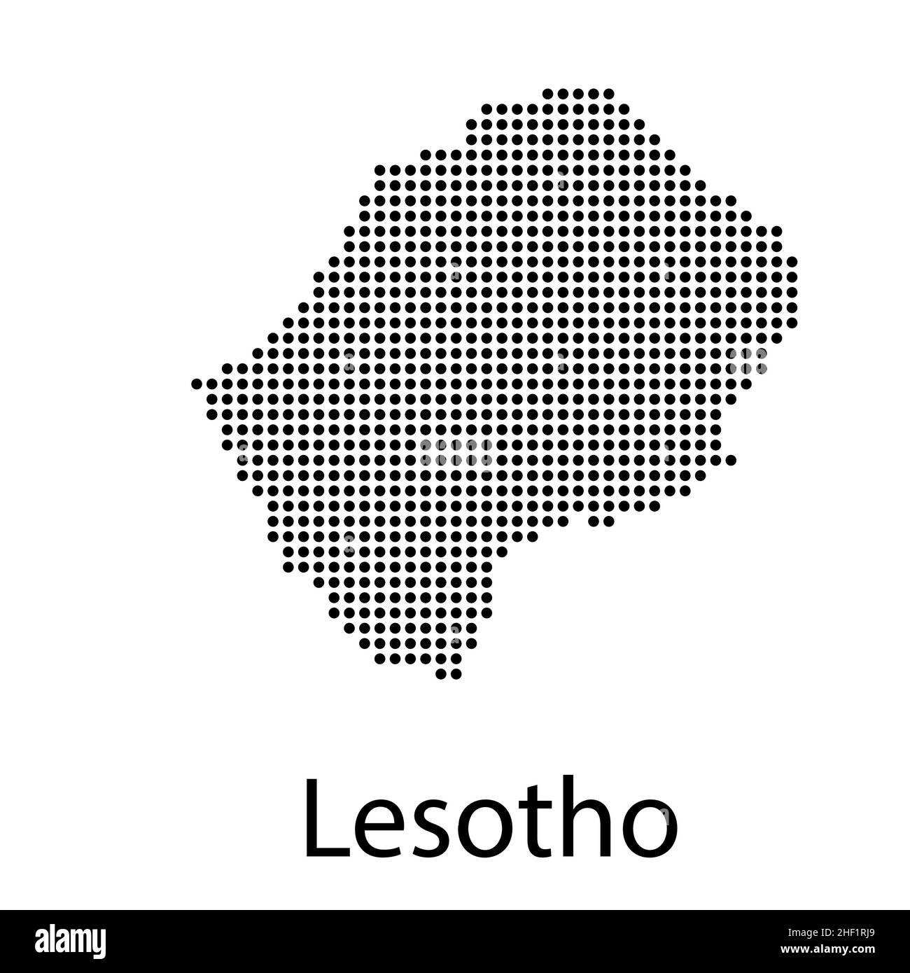 High detailed blue vector map - Lesotho Stock Vector Image & Art - Alamy
