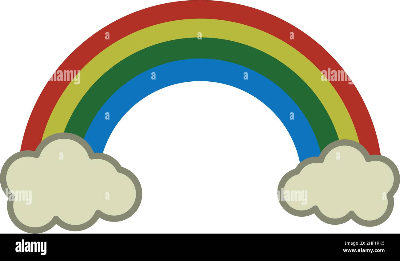 Rainbow Clouds Filled Outline Icon Vector Stock Vector Image & Art - Alamy