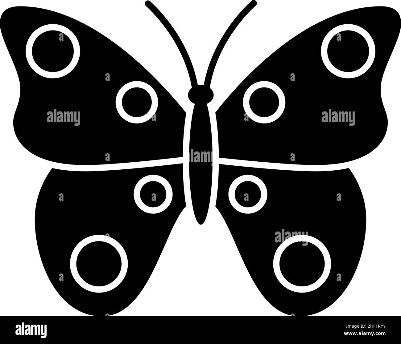 Butterfly Insect Glyph Icon Vector Stock Vector Image & Art - Alamy