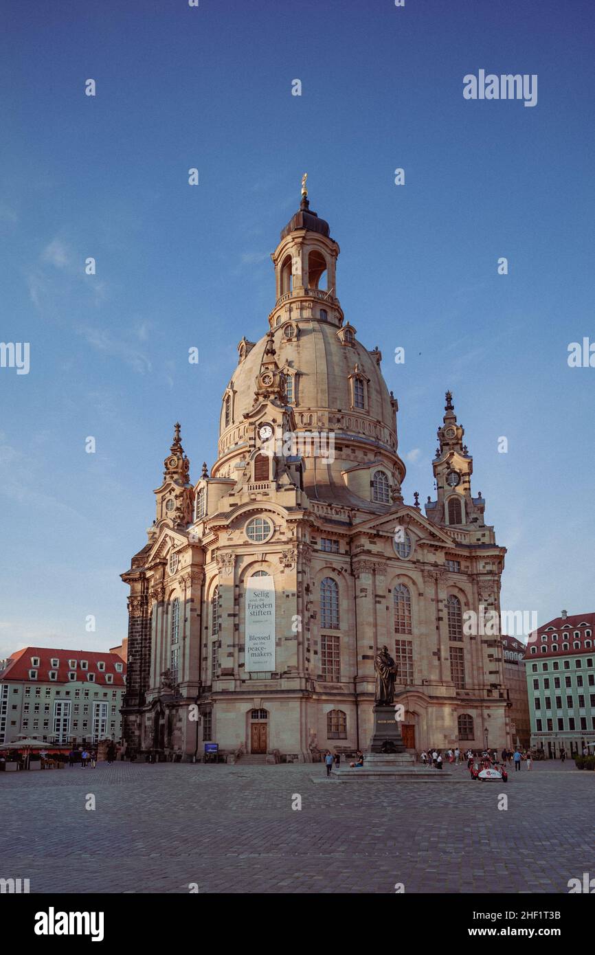 Frauenkirche Dresden Church of our lady in Baroque architecture Stock ...