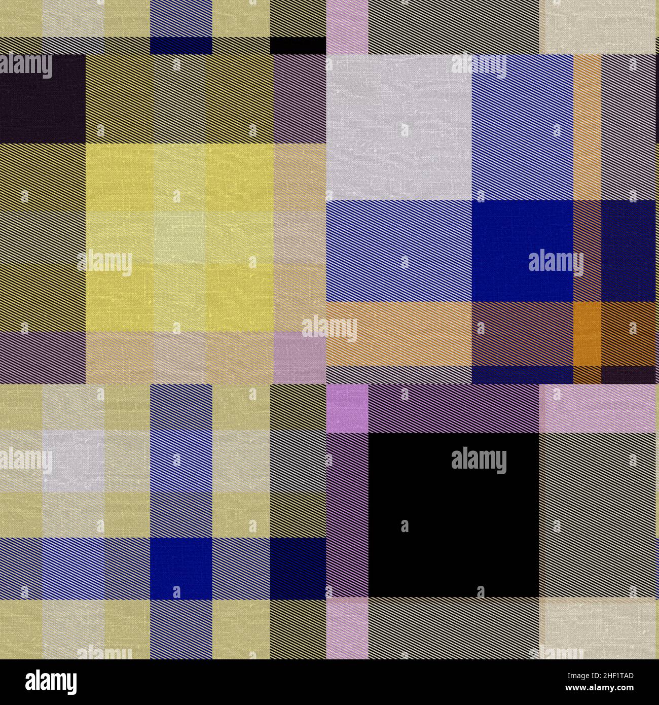 Seamless madras patchwork plaid cotton pattern. Tileable quilting ...