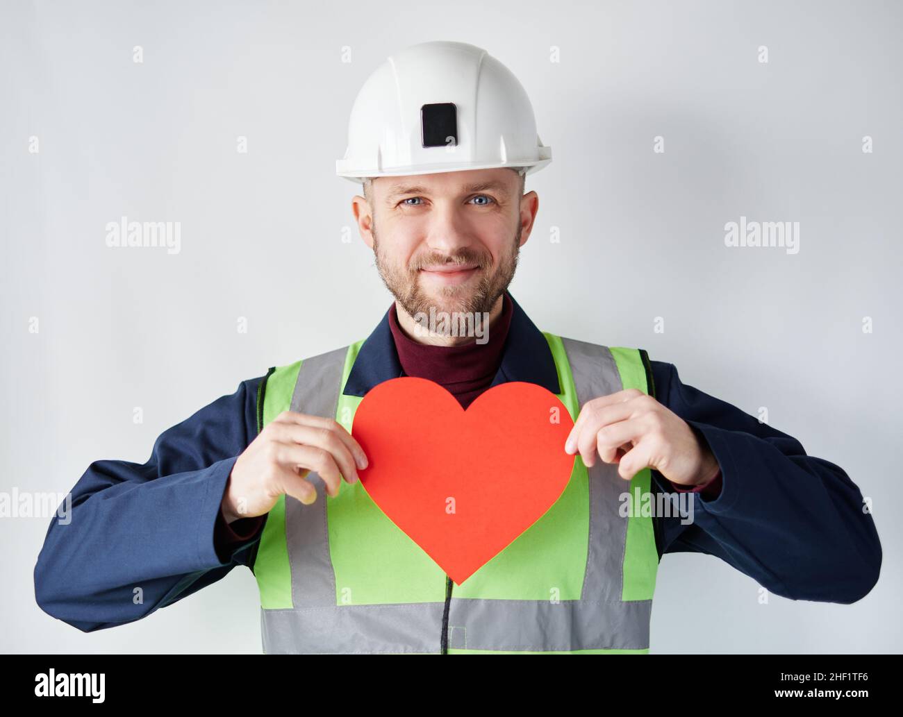 Valentines day symbol construction supervisor hi-res stock photography ...