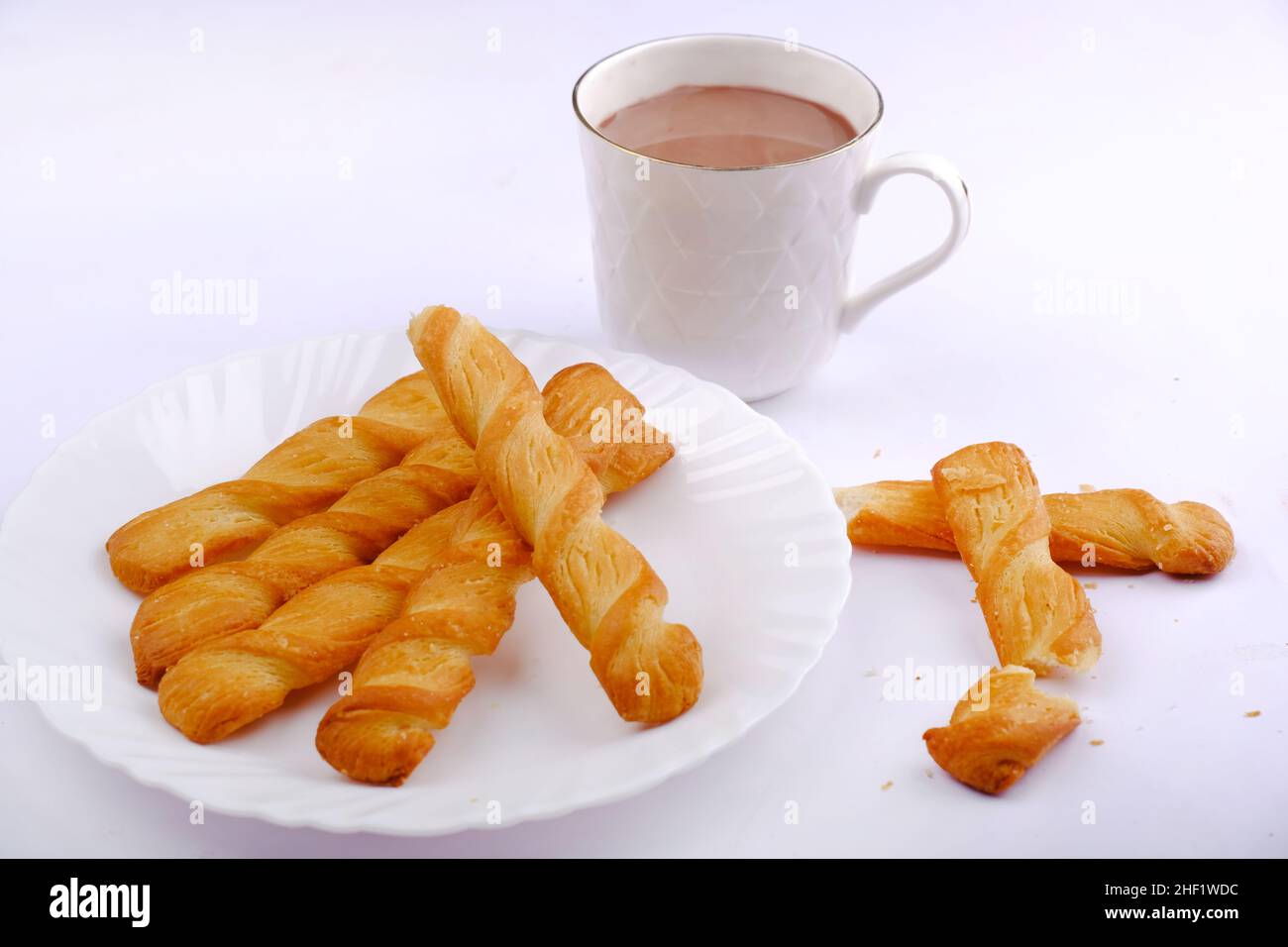 Indian khari or kharee or salty Puffy brown Snacks, served with indian ...