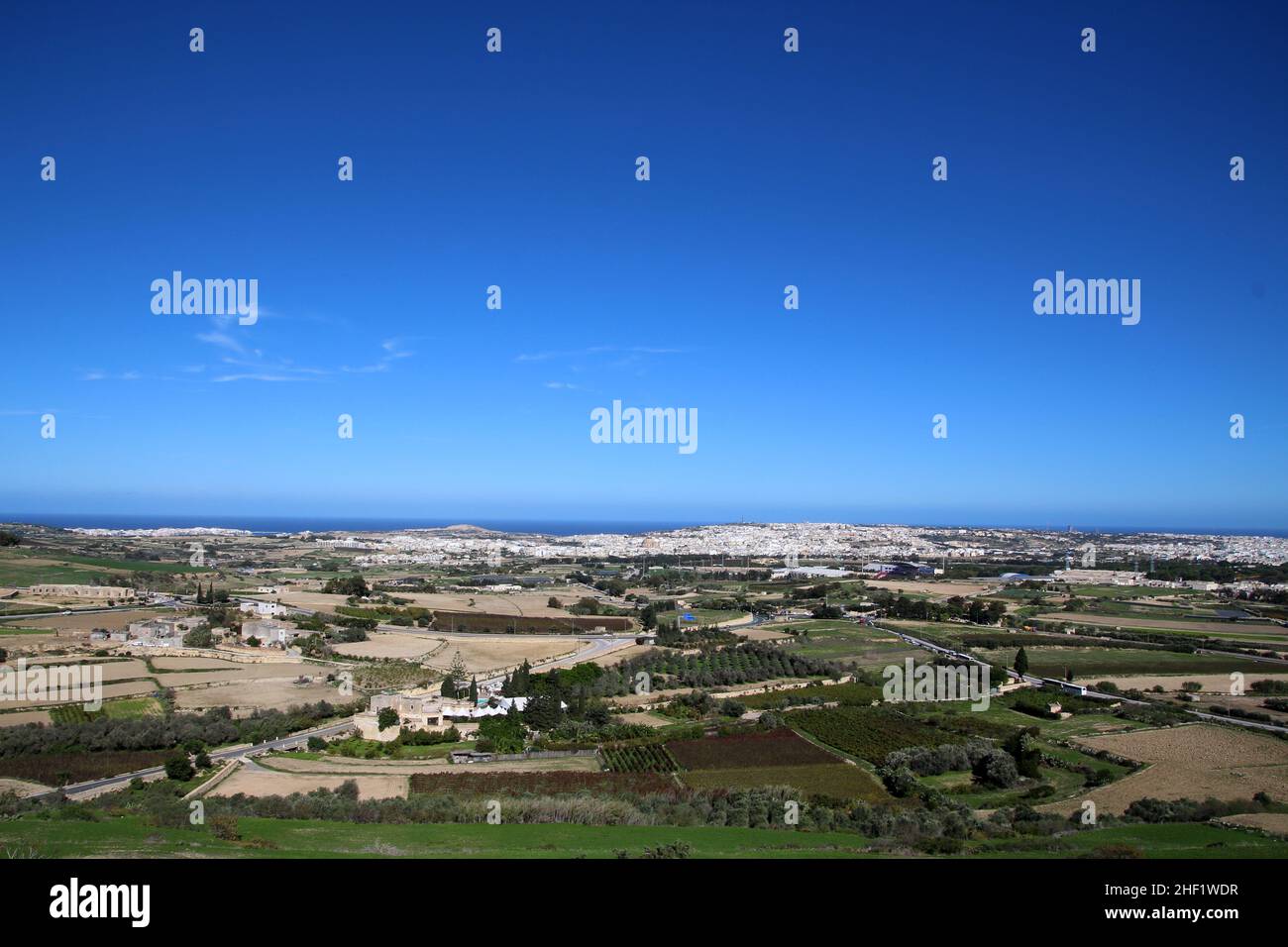 View from the Victoria Citadel to Mosta, Gozo, Malta Stock Photo - Alamy