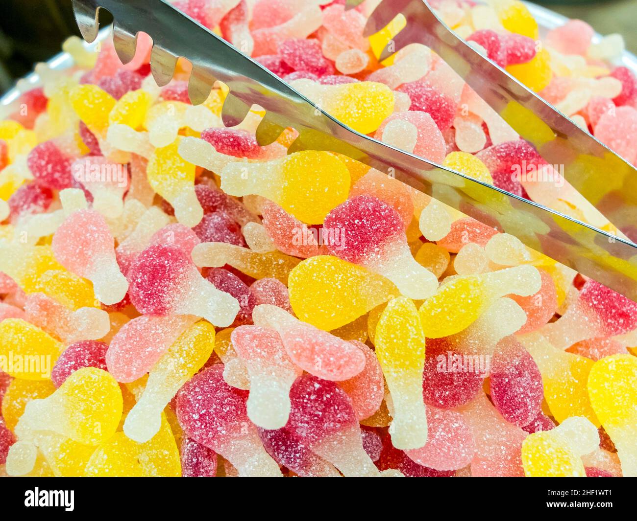 Colorful Candy Sugary Gummy Worms Stock Photo - Alamy
