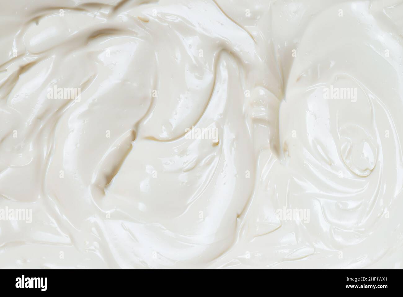 White whipped cream texture. Top view Stock Photo - Alamy
