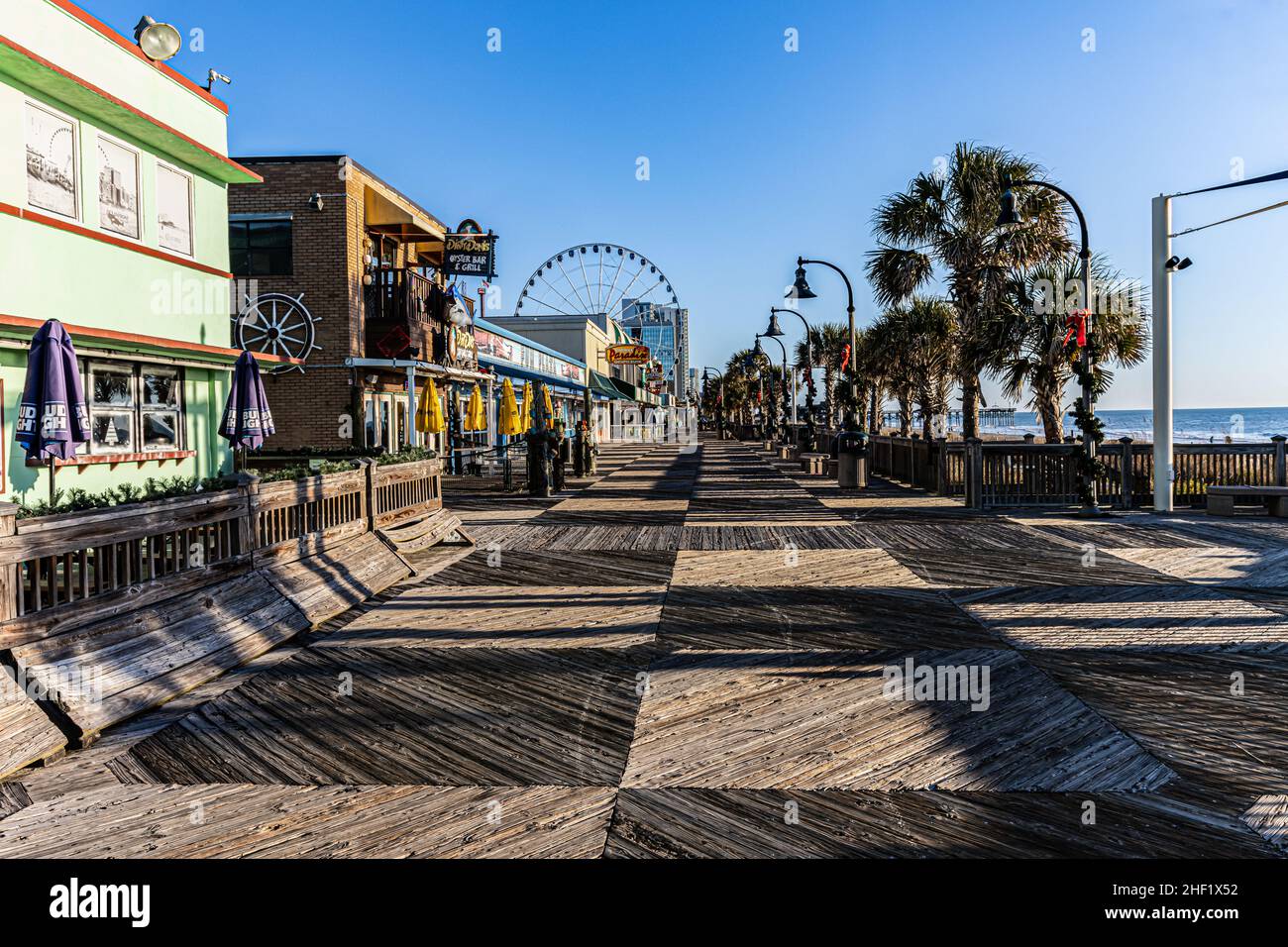 The Myrtle Beach Boardwalk, Myrtle Beach, South Carolina, USA Stock ...
