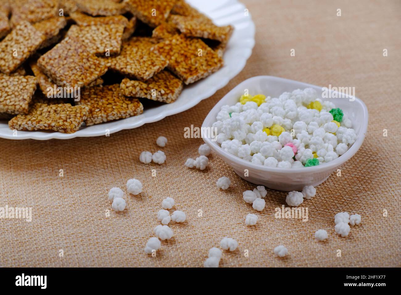 Makar sankranti special items Tilgul, Til ke laddu, Chikki all sweet ...