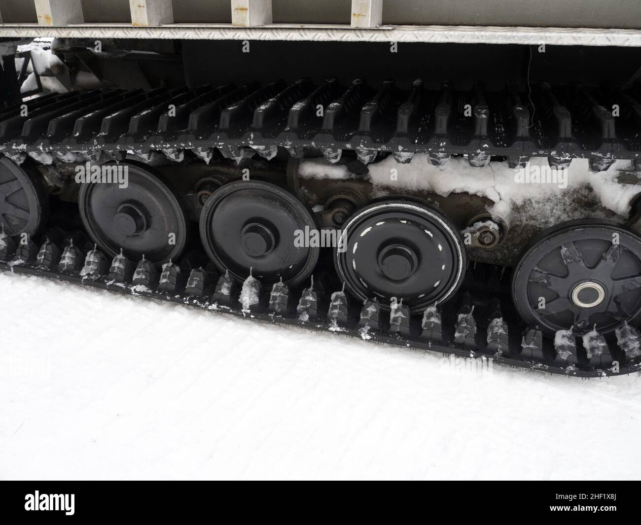 tracked snowmobile detail close up Stock Photo - Alamy
