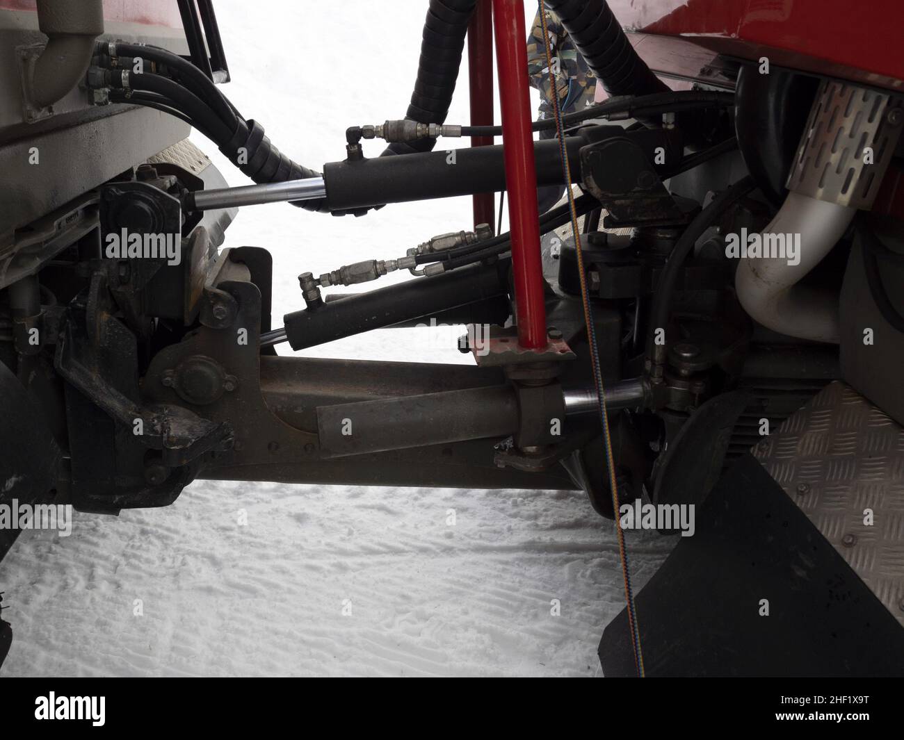 tracked snowmobile detail close up Stock Photo - Alamy