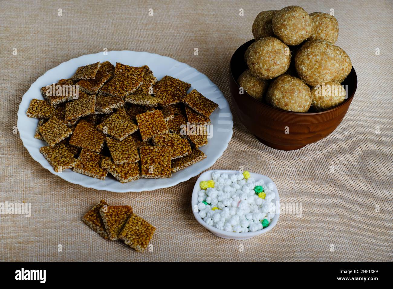 Makar sankranti special items Tilgul, Til ke laddu, Chikki all sweet ...
