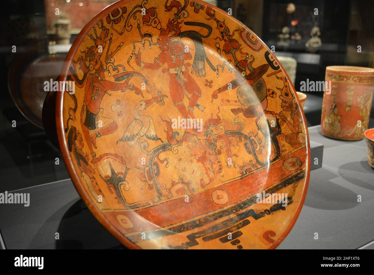 Ceramic Plate with one scene of the maize god resurrection. Maya ...