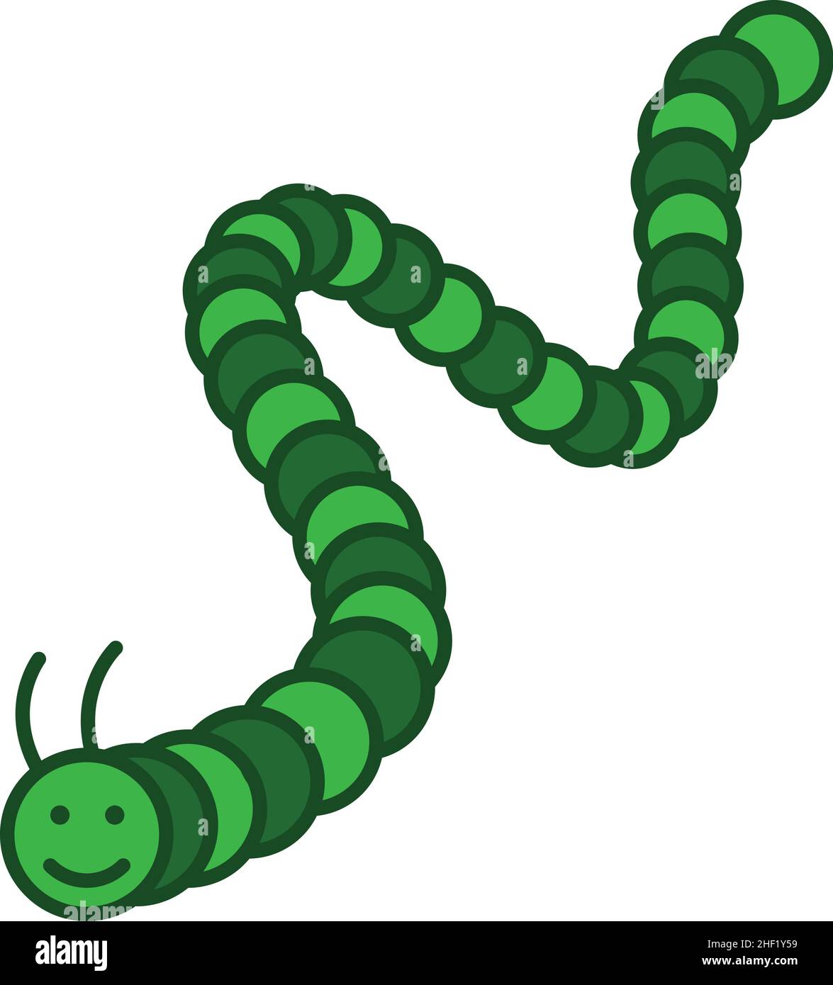 Caterpillar Insect Filled Outline Icon Vector Stock Vector Image & Art ...