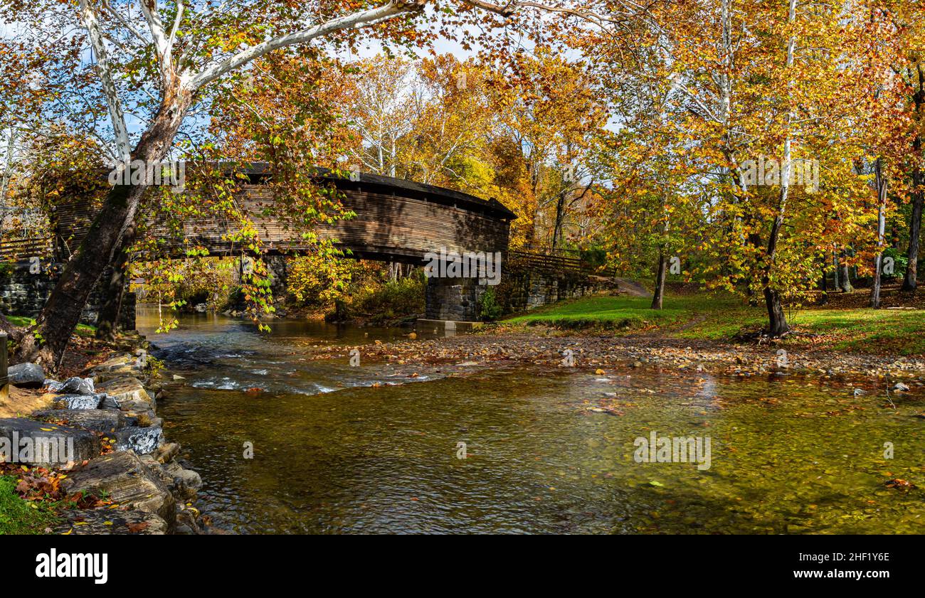 The Historic Humpback Bridge With Fall Color, Allegheny County ...