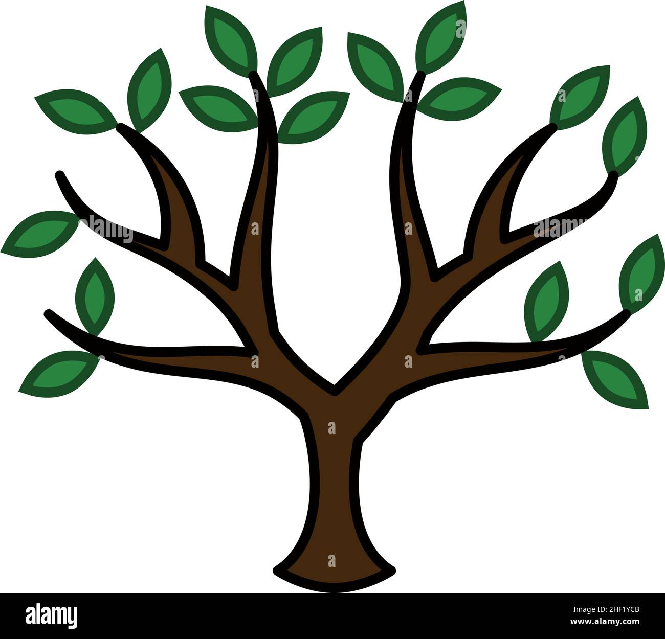 Tree Plant Filled Outline Icon Vector Stock Vector Image & Art - Alamy