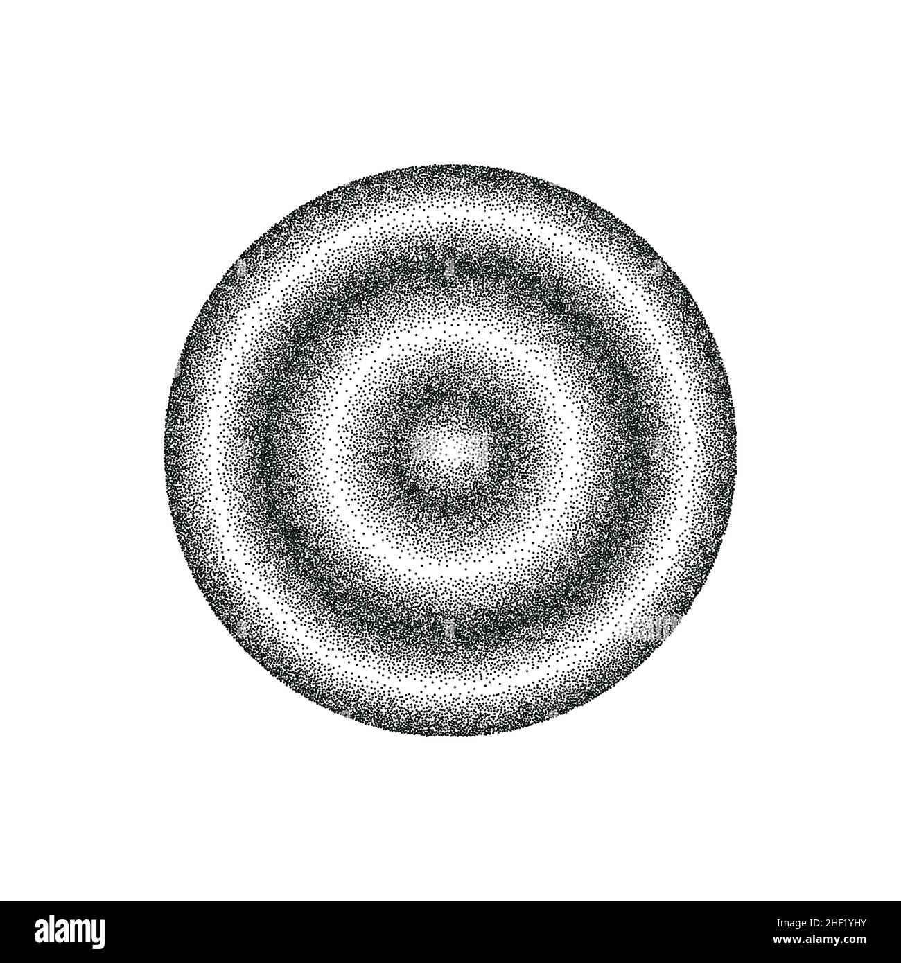 Circle, Abstract Radial Gradient, Fine Black Dots, Circle With Dots ...