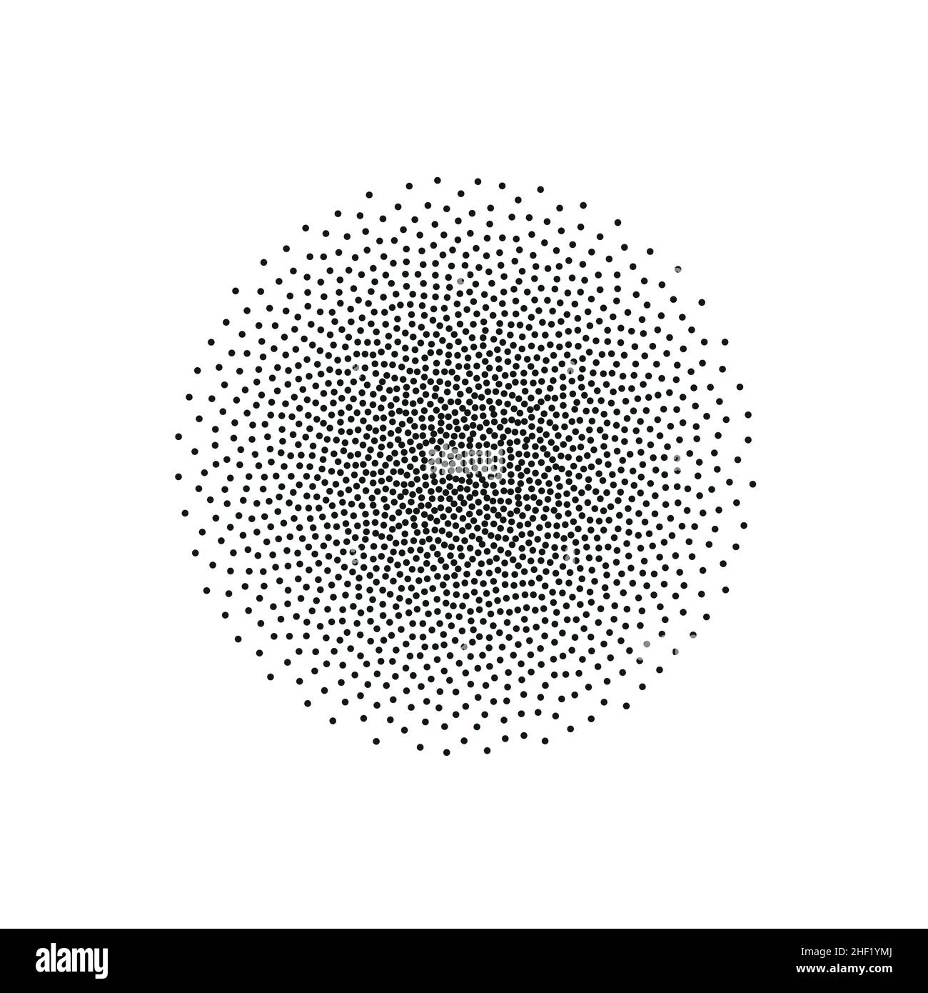Circle, Abstract Radial Gradient, Fine Black Dots, Circle With Dots ...