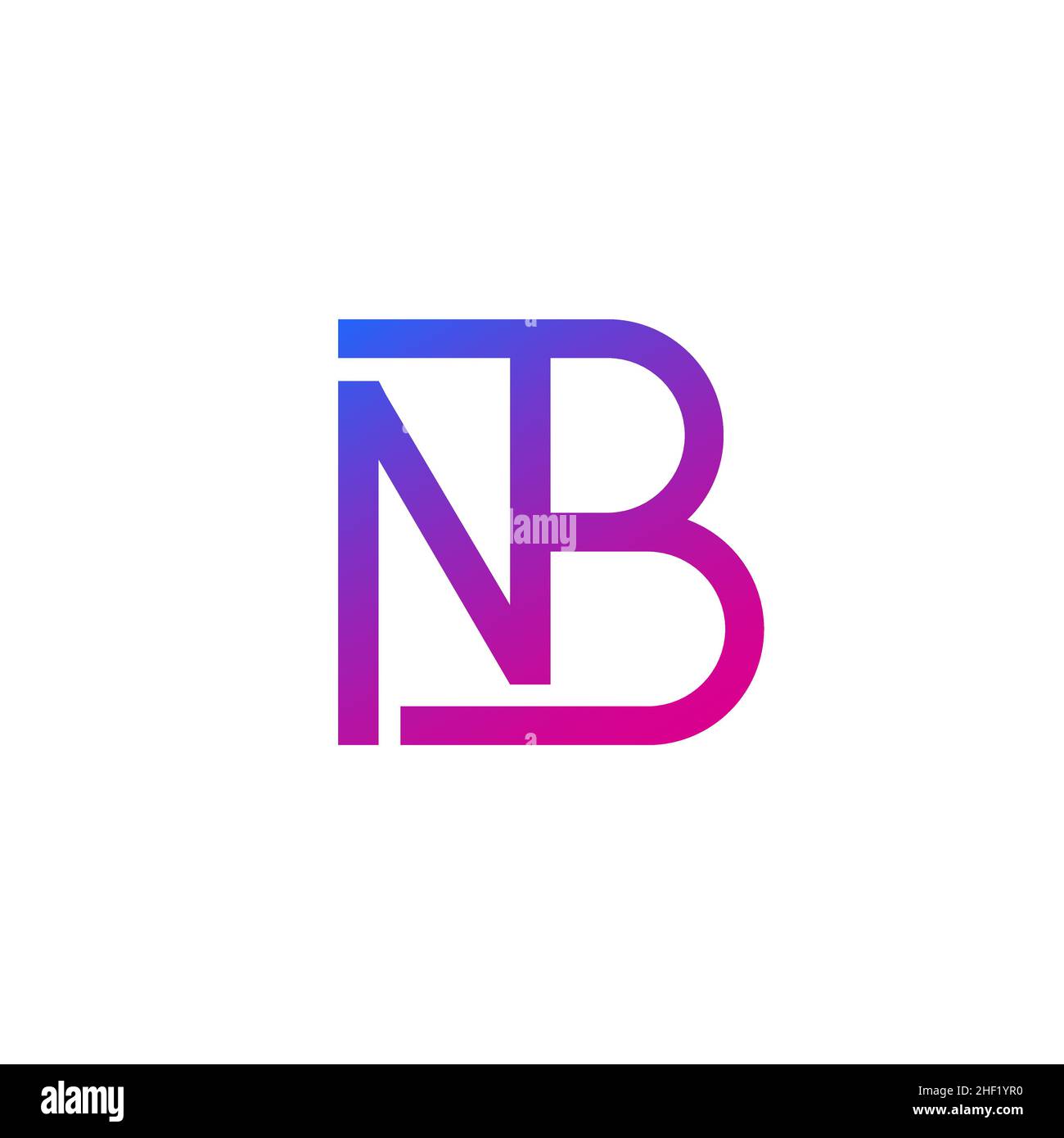NB letters logo, monogram design Stock Vector Image & Art - Alamy