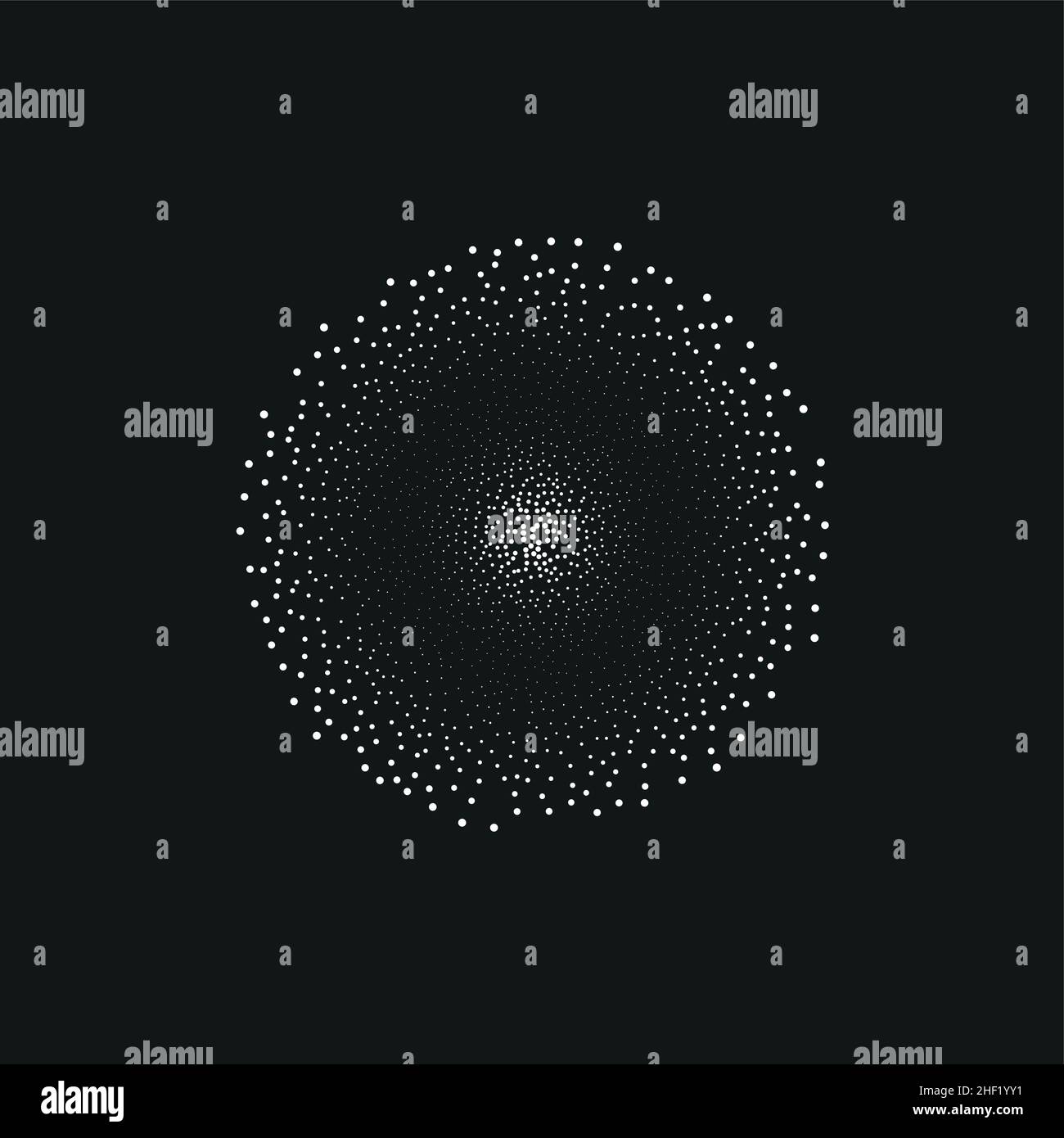 Circle, Abstract Radial Gradient, Fine Black Dots, Circle With Dots ...