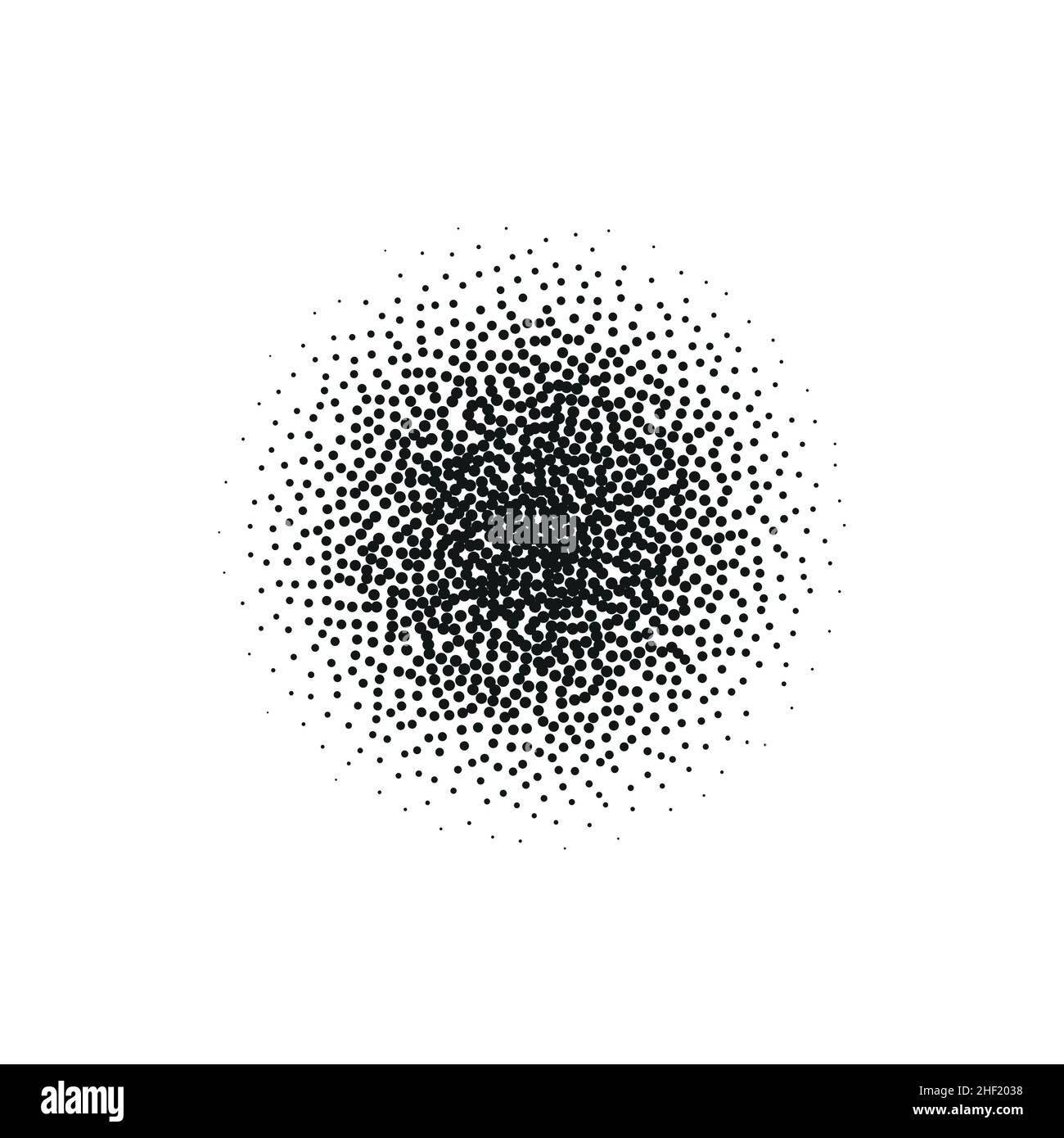 Circle, Abstract Radial Gradient, Fine Black Dots, Circle With Dots ...