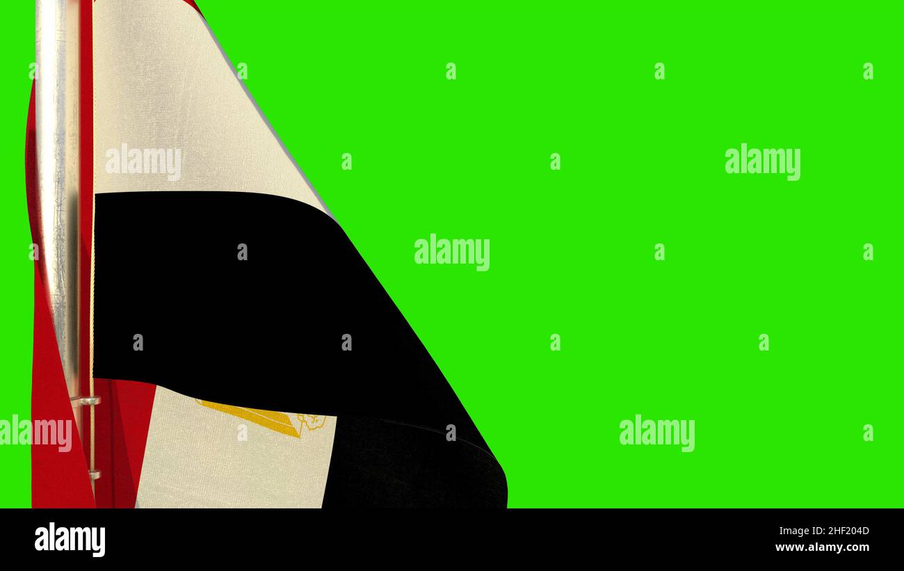 Egypt flag for national holiday on chroma key screen, isolated - object ...
