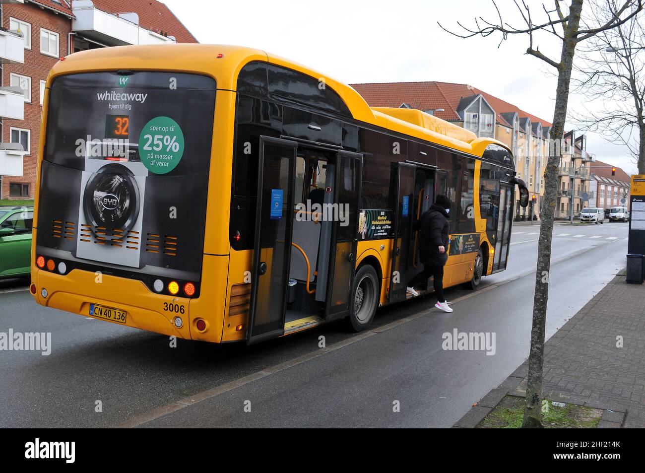 Copenhagen/Denmark./13 January 2022/ Bus route 32 runs on electric ...