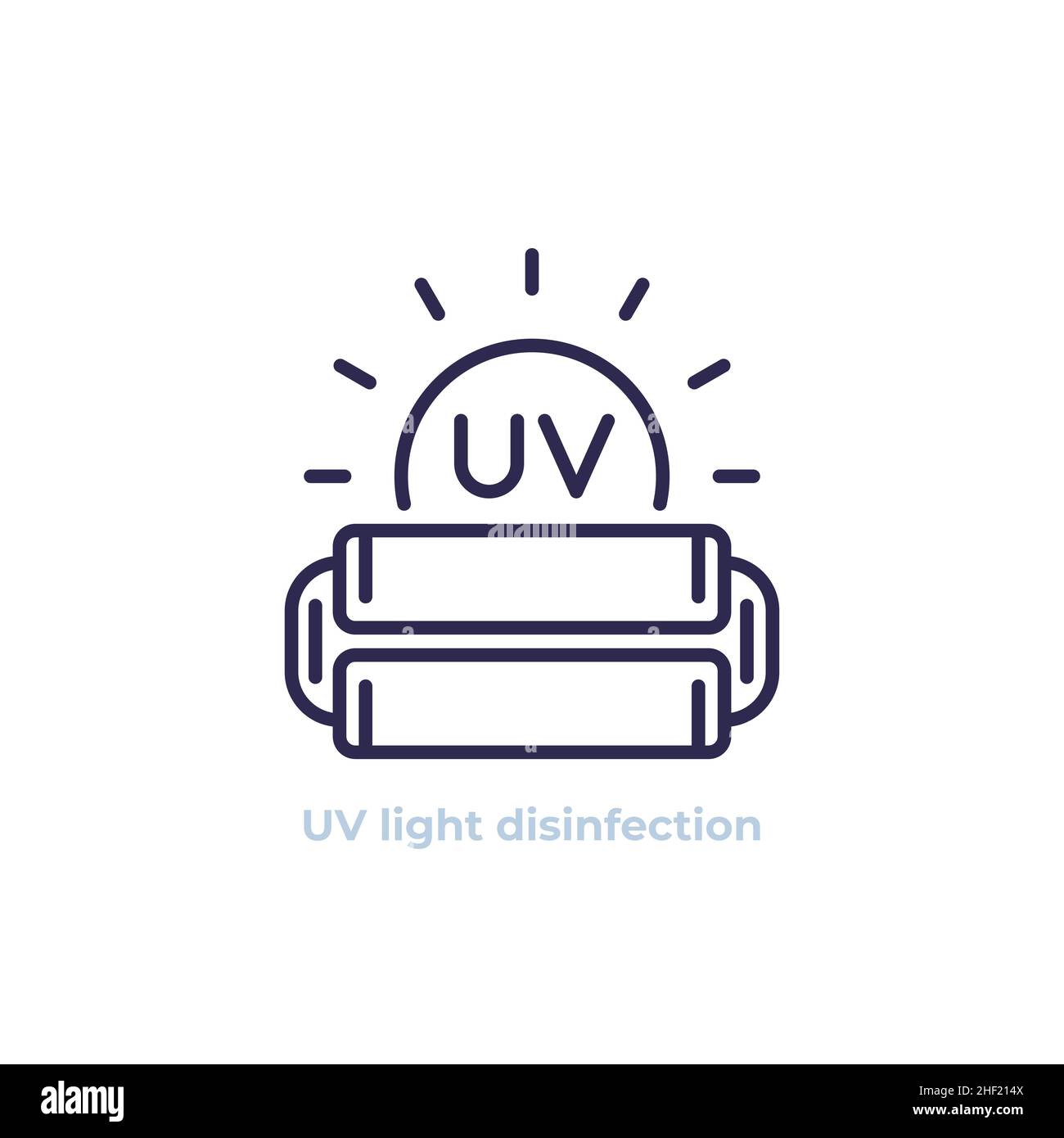 UV light disinfection line icon on white Stock Vector Image & Art - Alamy