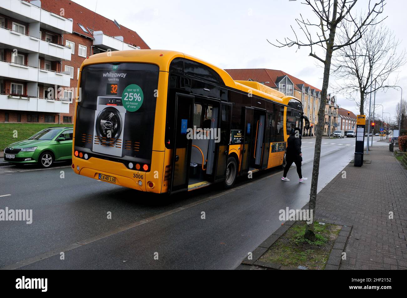 Copenhagen/Denmark./13 January 2022/ Bus route 32 runs on electric ...