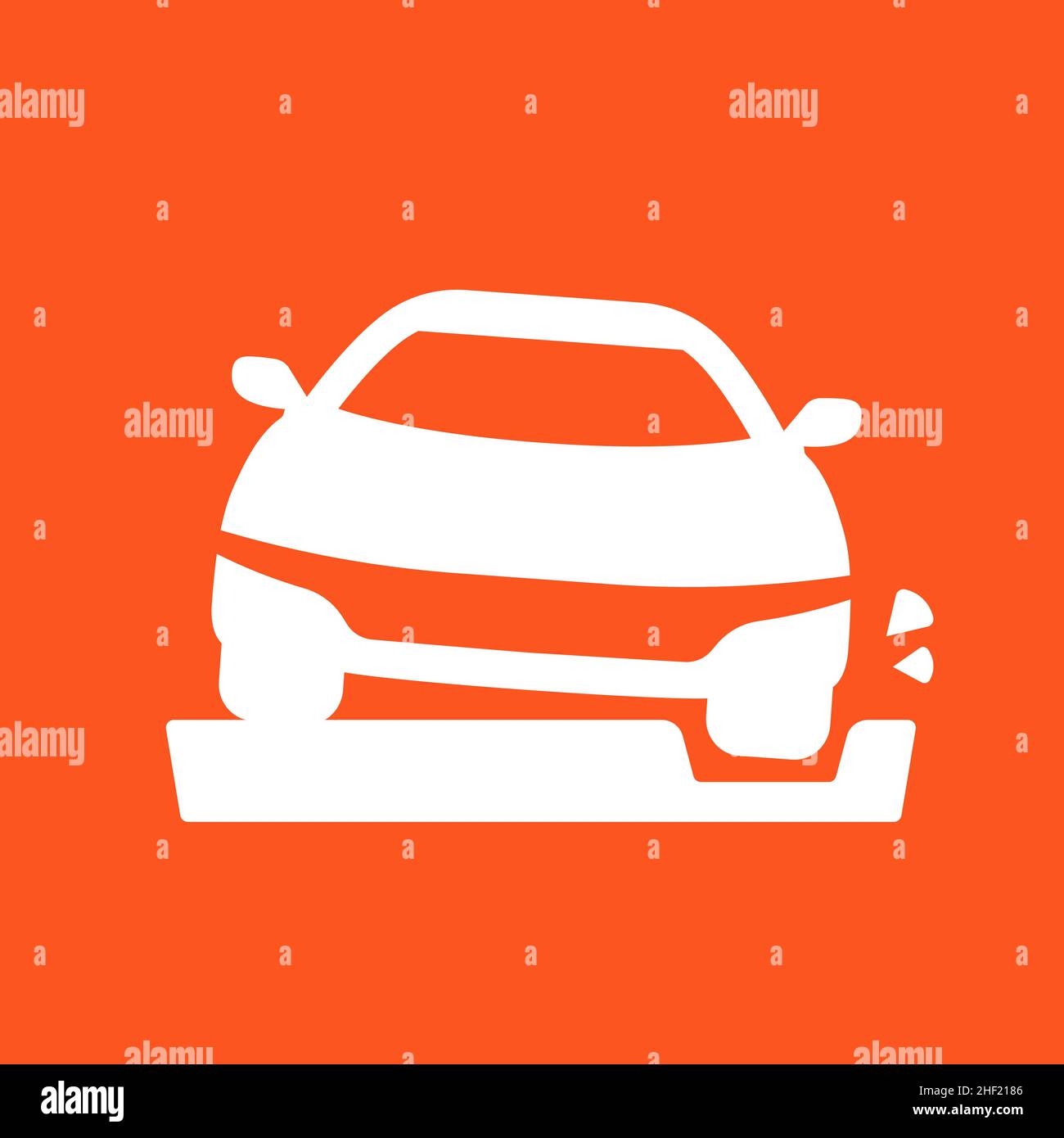 pothole icon with a car and road, vector Stock Vector Image & Art - Alamy