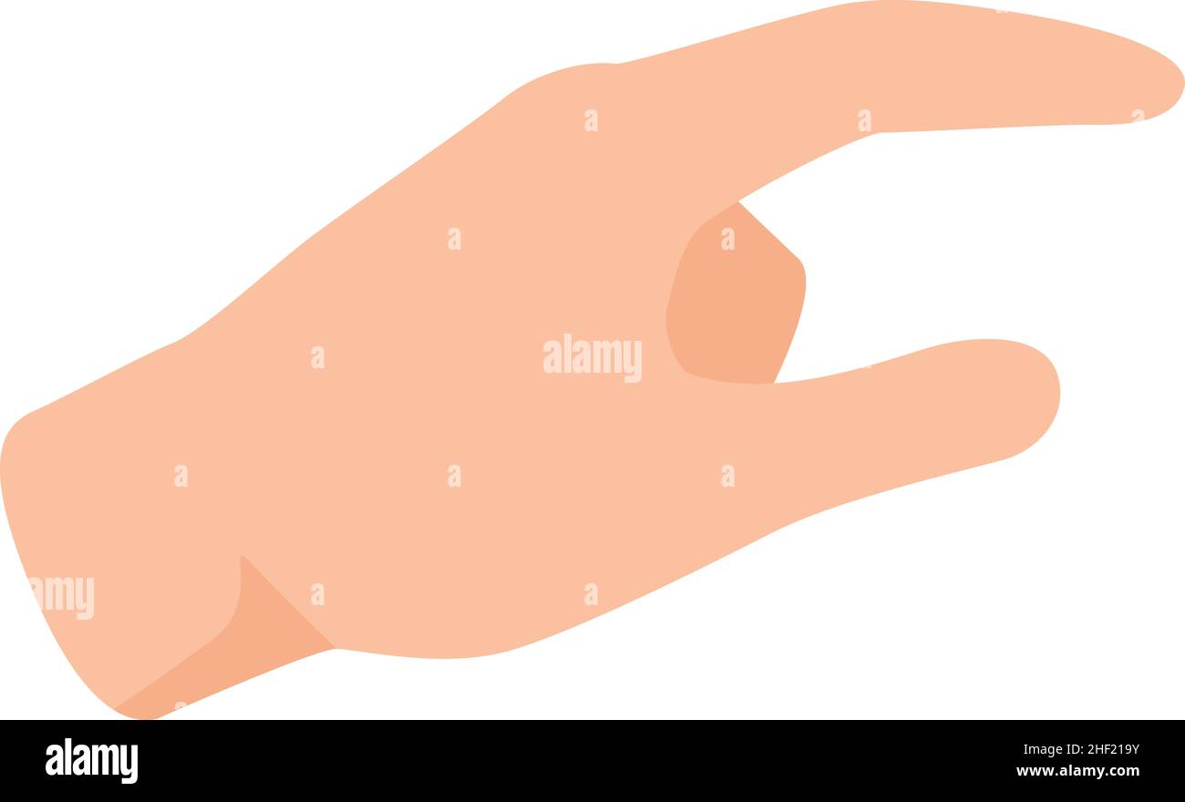 Pointer finger human gesture show direct isolated. Vector gesture hand ...