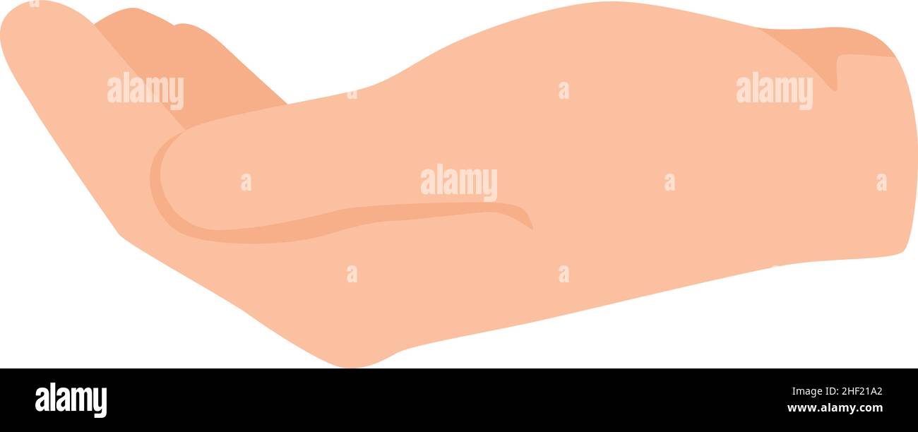 Help and ask assistant, hand pose icon. Vector gesture hand help ...