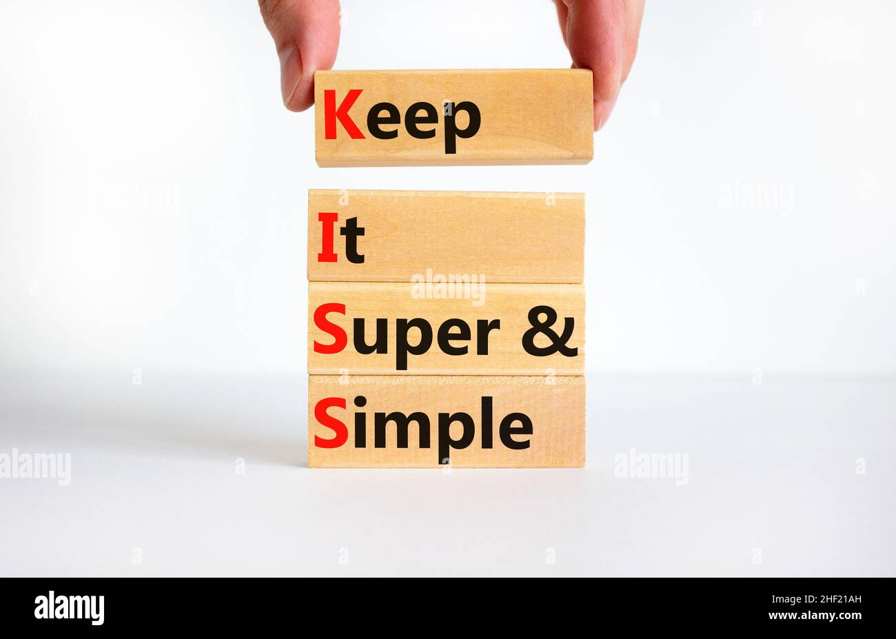 KISS keep it super and simple symbol. Concept words KISS keep it super ...