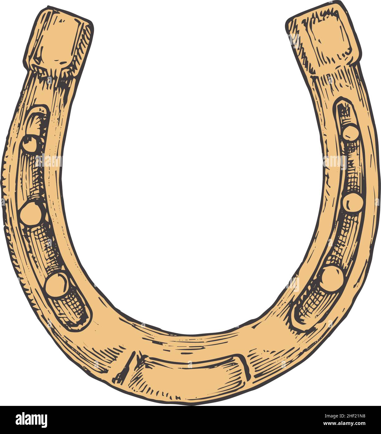 Vintage horseshoe clover symbol Stock Vector Images - Alamy