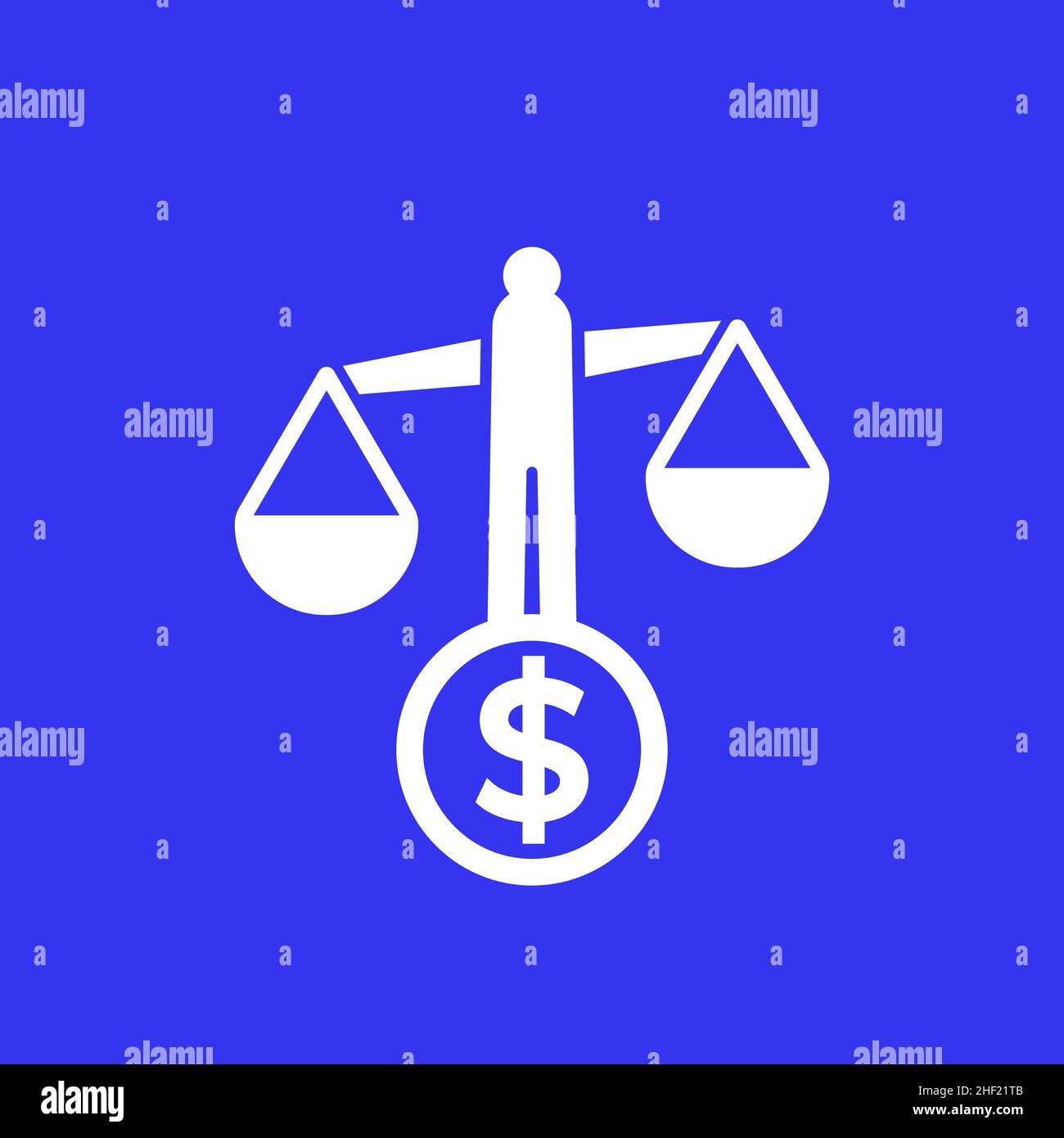 Scales and money vector icon Stock Vector Image & Art - Alamy