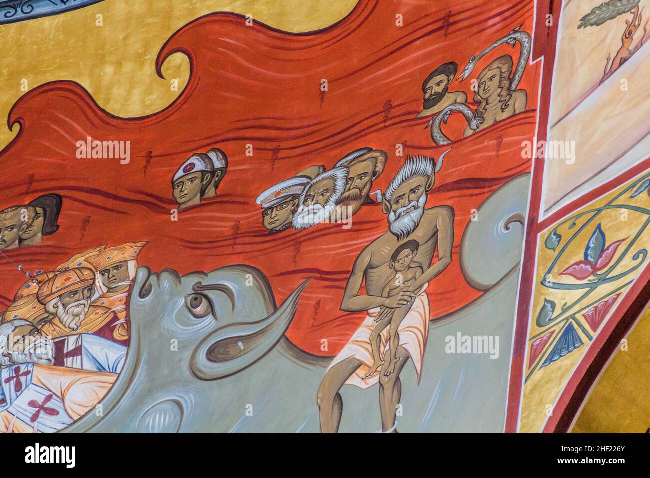 PODGORICA, MONTENEGRO - JUNE 4, 2019: Tito, Marx and Engels burning in ...