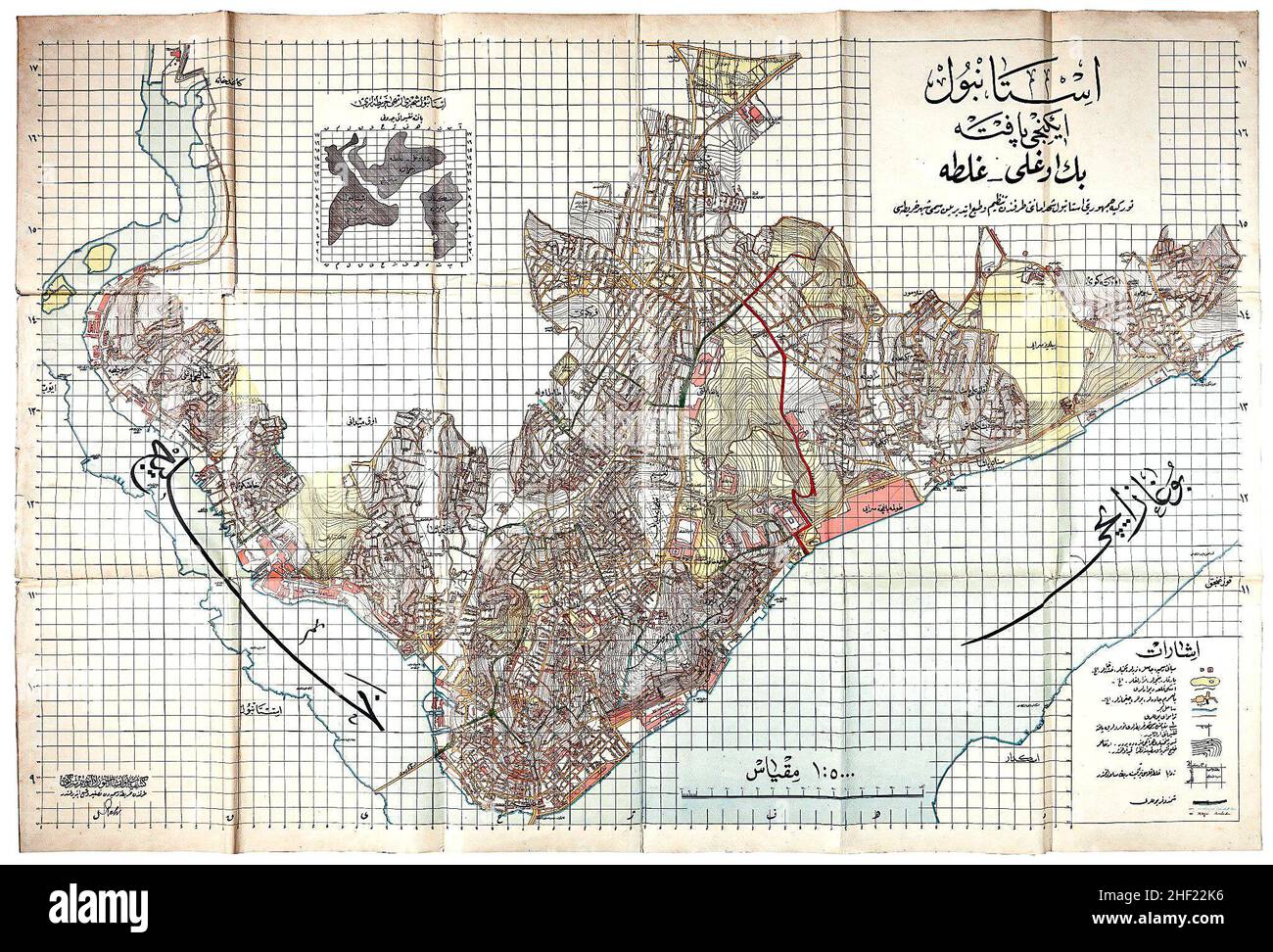 Constantinople map hi-res stock photography and images - Alamy