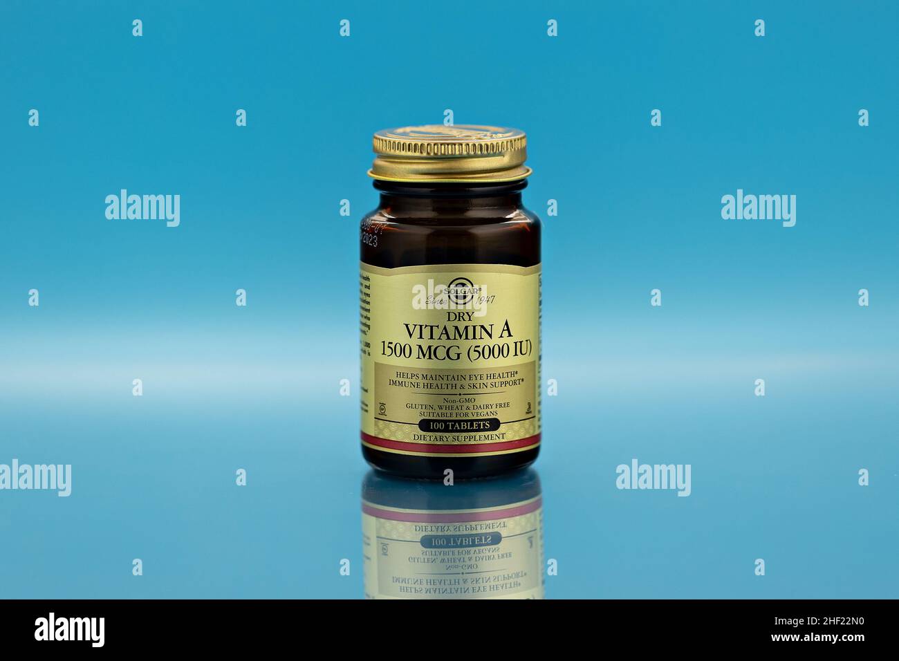 vitamin A tablets in the jar. dietary supplement editorial photo Stock ...