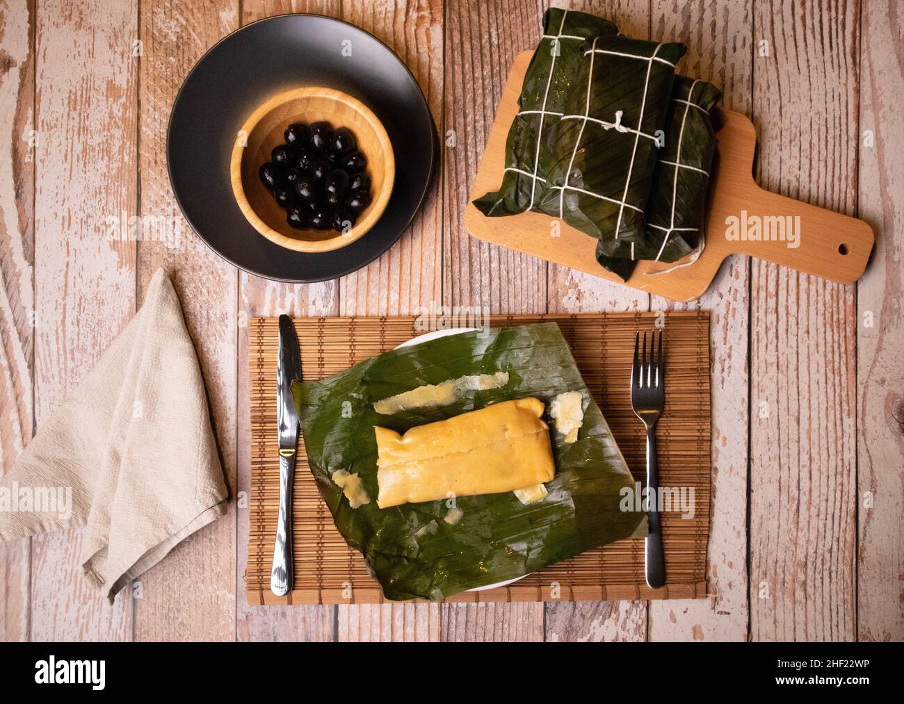 Hallaca on the table, the traditional dish of Venezuelan Christmas ...