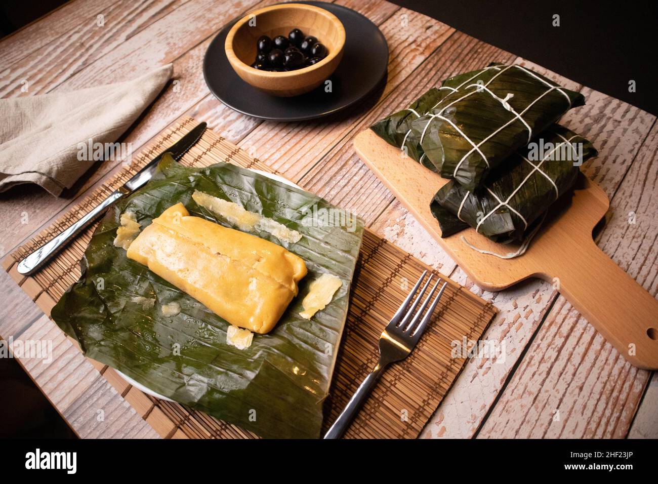 Hallaca on the table, the traditional dish of Venezuelan Christmas ...