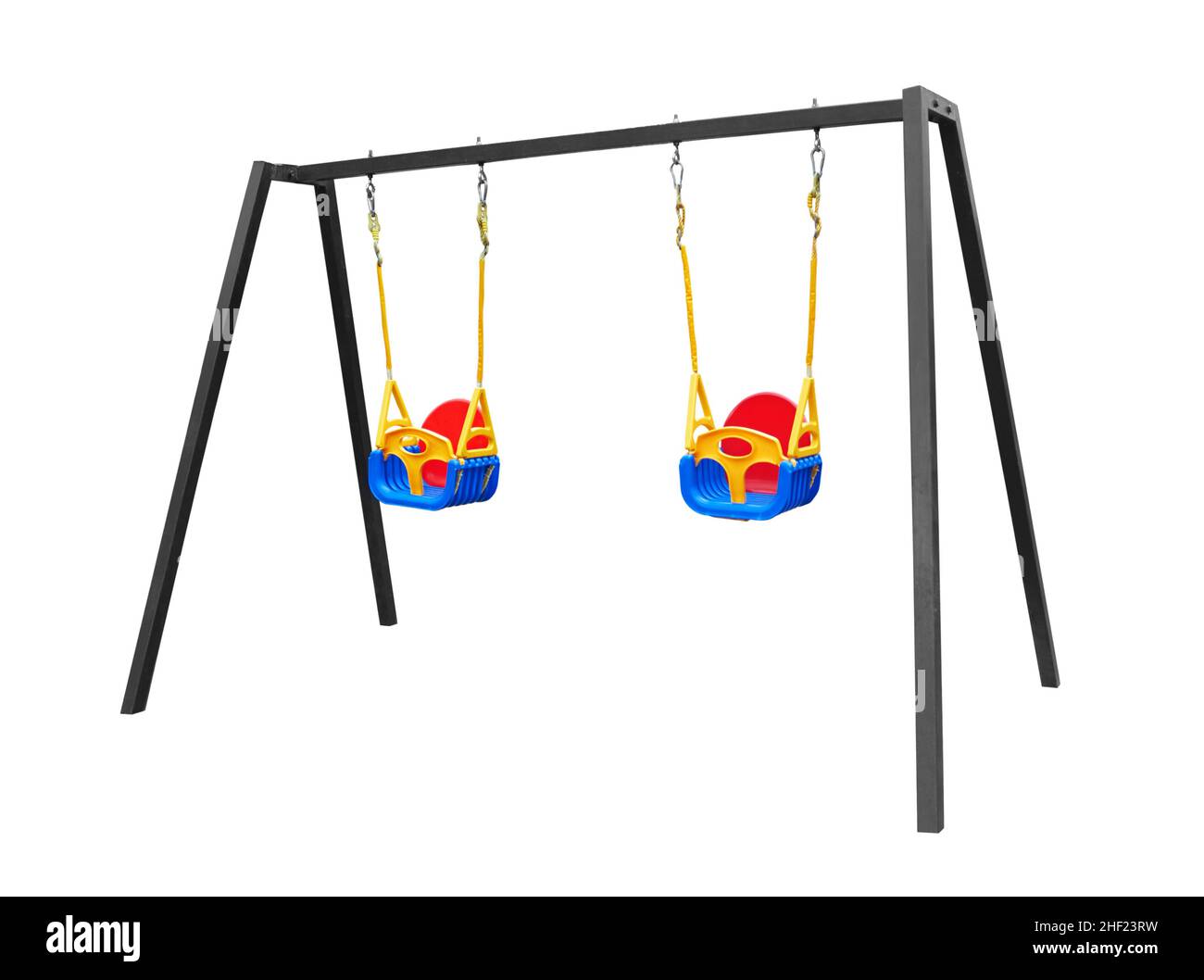 child's swing isolated on a white background Stock Photo - Alamy
