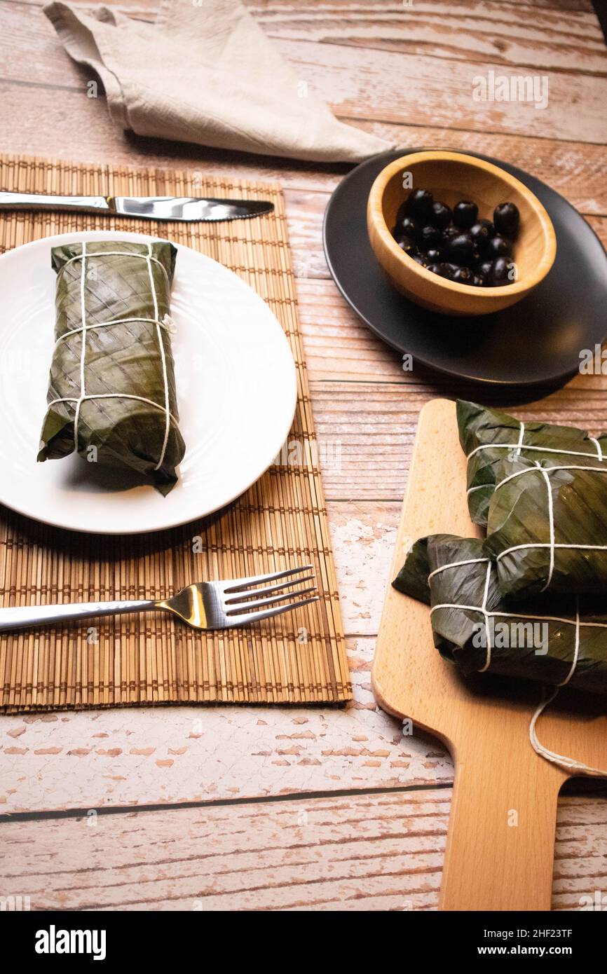 Hallaca on the table, the traditional dish of Venezuelan Christmas ...