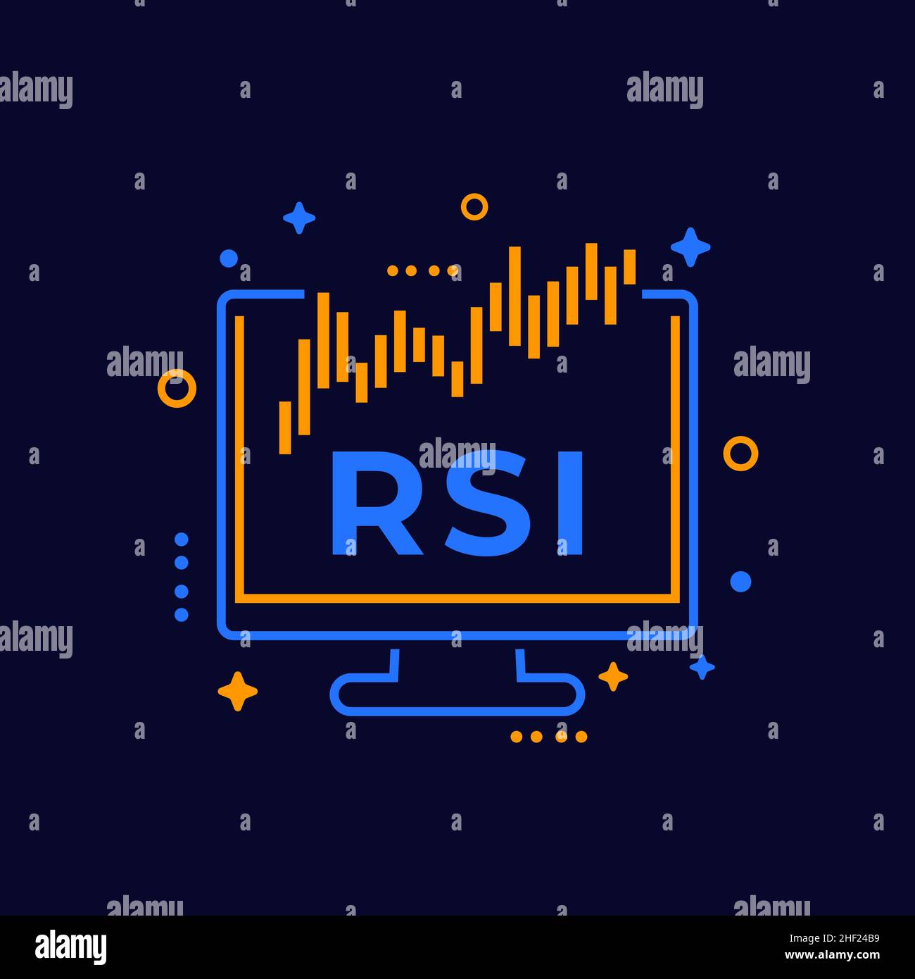 RSI indicator icon, Relative Strength Index Stock Vector Image & Art ...