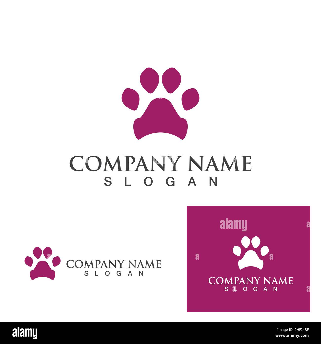 Dog foot print symbol and logo vector Stock Vector Image & Art - Alamy