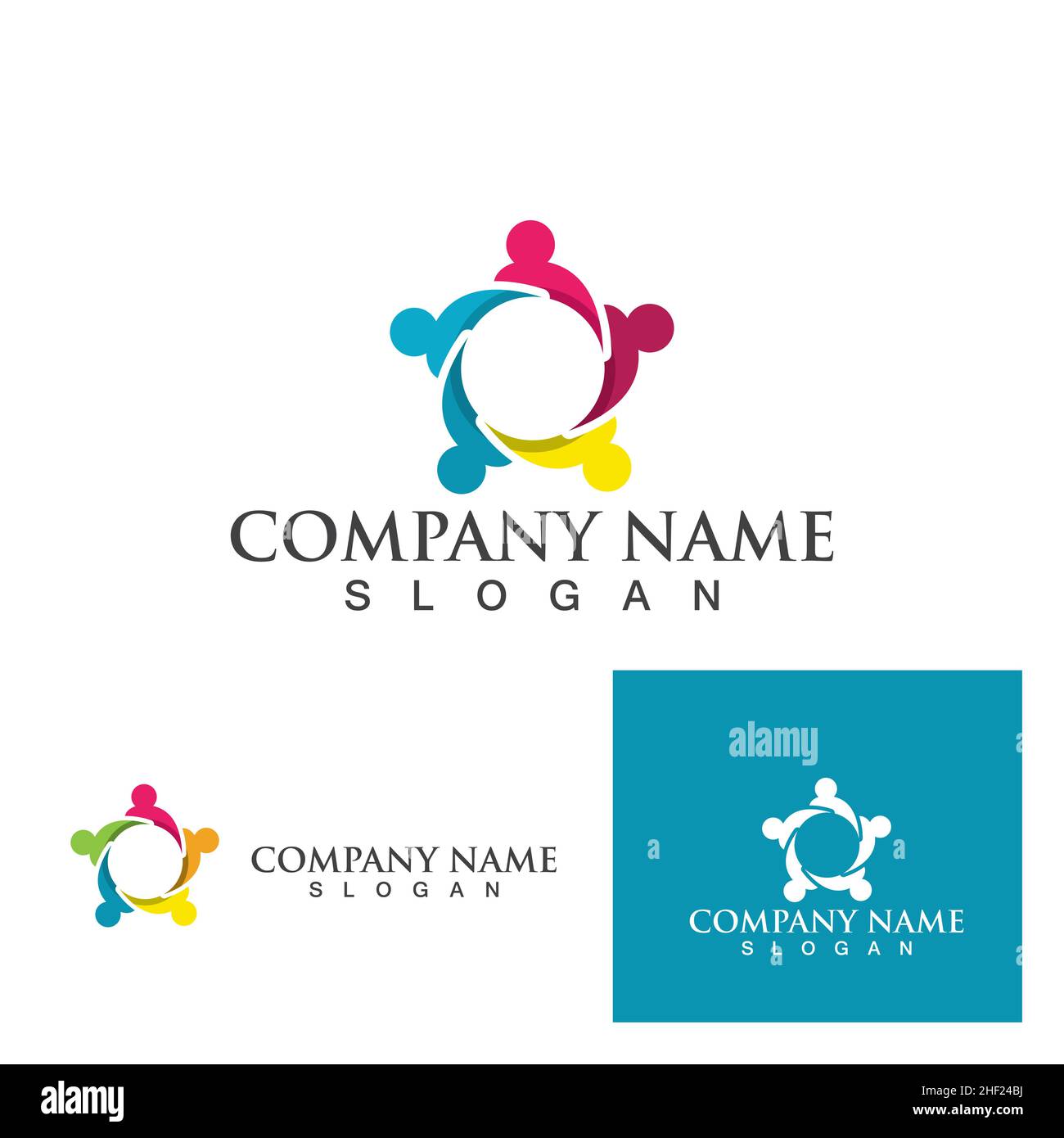 Community, network and social icon design template Stock Vector Image ...
