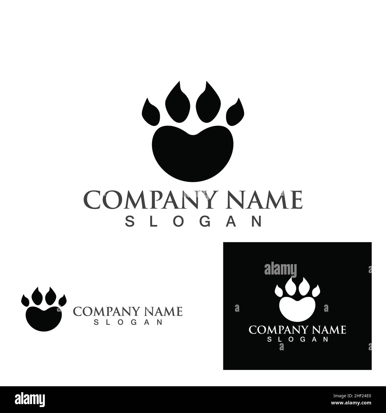 Dog foot print symbol and logo vector Stock Vector Image & Art - Alamy