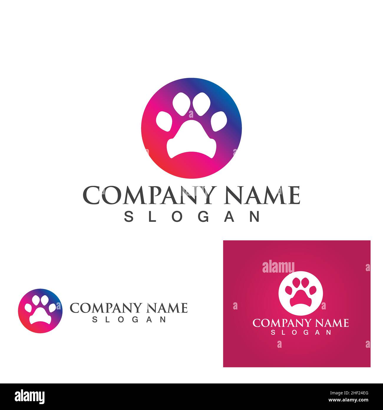 Dog foot print symbol and logo vector Stock Vector Image & Art - Alamy