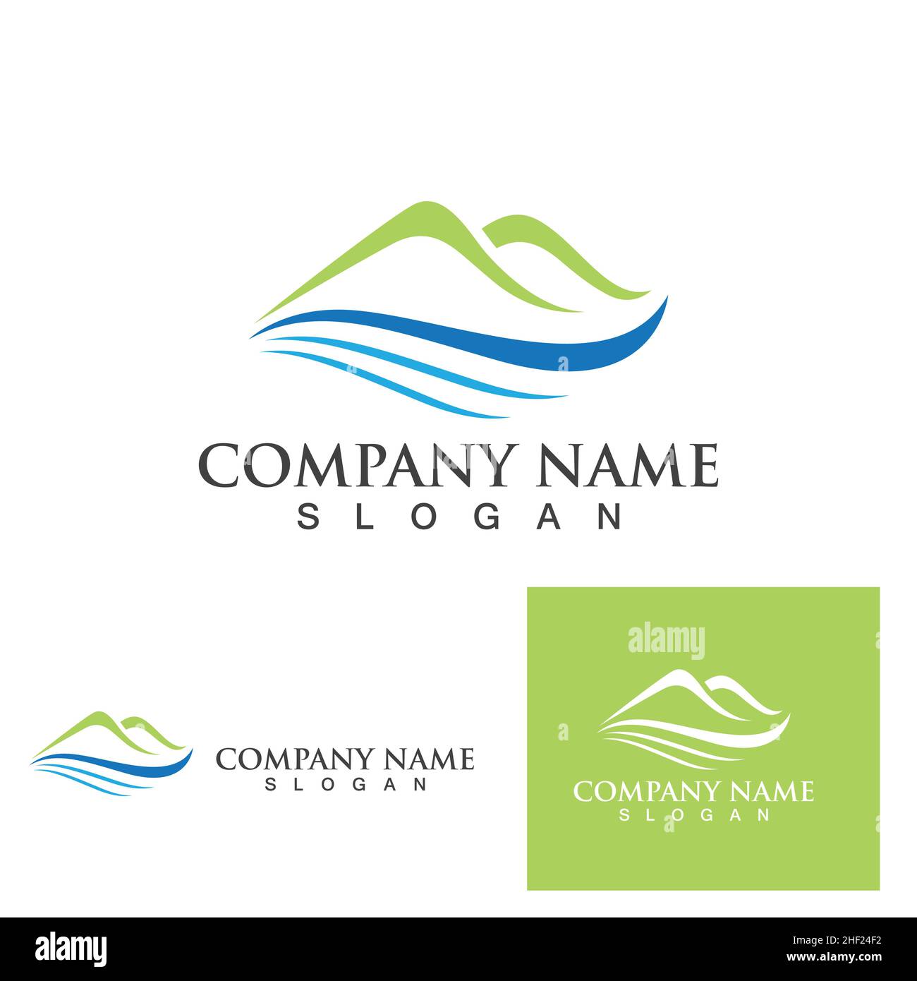 Mountain icon Logo Template Vector illustration design Stock Vector ...