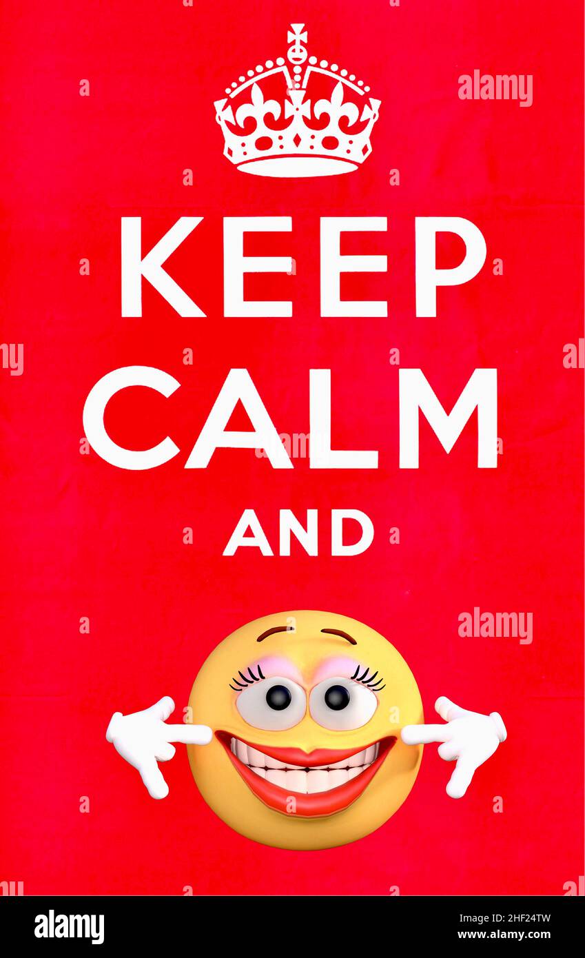 Keep Calm and Smile Stock Photo - Alamy